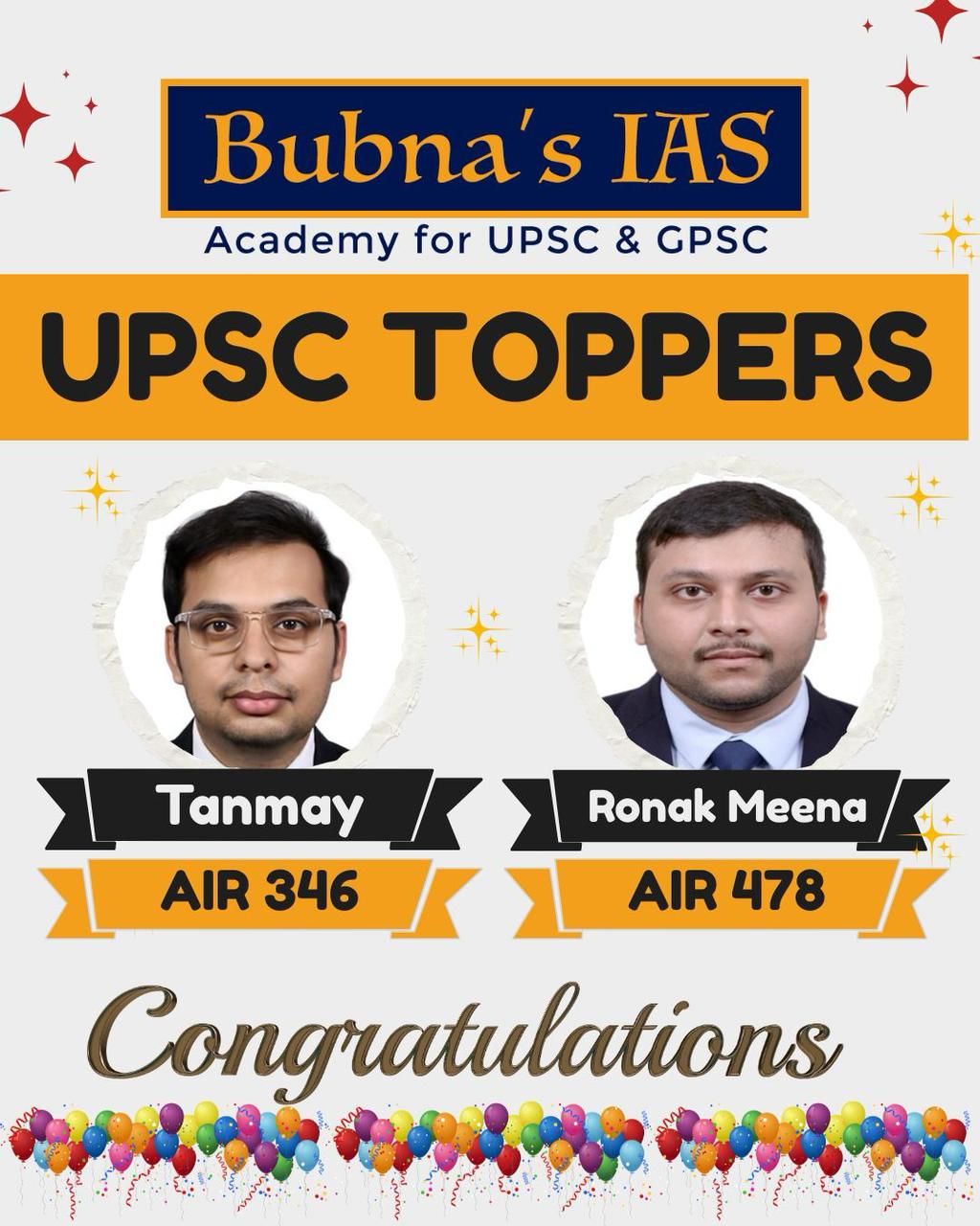 UPSC Result 2024 Success Story of Tanmay (AIR 346) & Ronak Meena (AIR ...